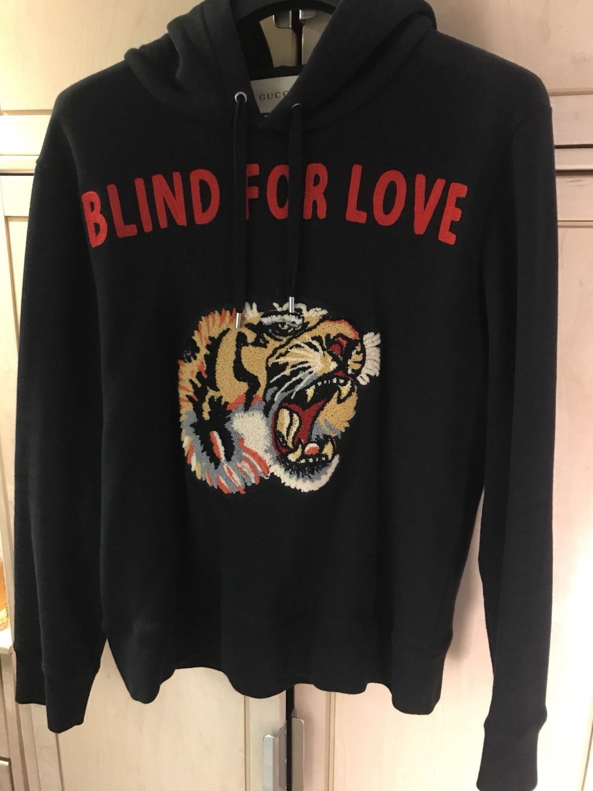 Gucci Blind For Love Tiger Embroidered Hoodie | Grailed