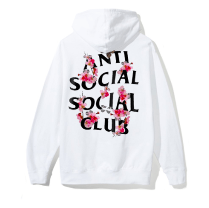 Anti Social Social Club Kkoch ASSC flower hoodie (white) | Grailed