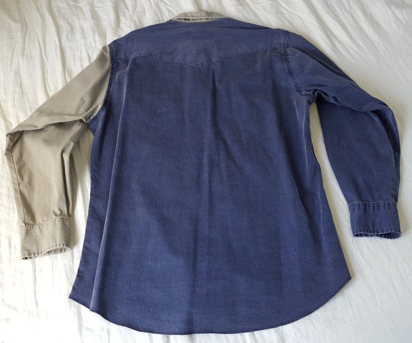 Wrangler Wrangler Red Blue Colorblock Western Cowboy Shirt | Grailed