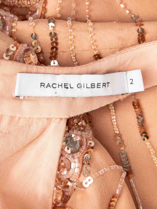 RACHEL GILBERT Pink Embellished Maxi Gown | Grailed