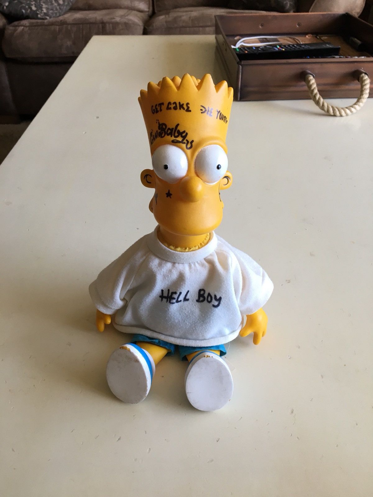 Superrradical Lil Peep Bart Simpson Hellboy | Grailed