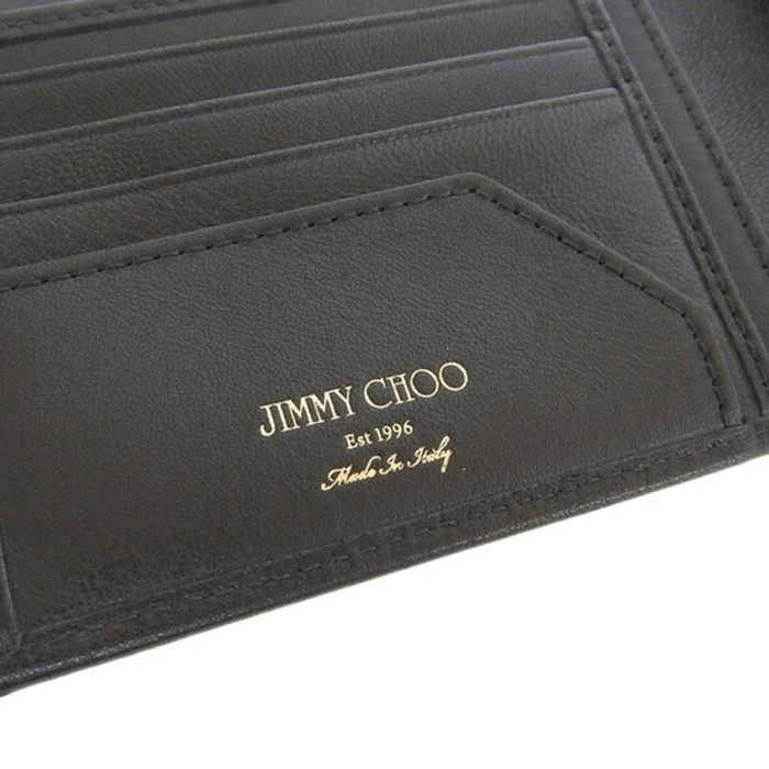 Jimmy Choo JIMMY CHOO Leather Star Studded Bifold Wallet Black Men's ...