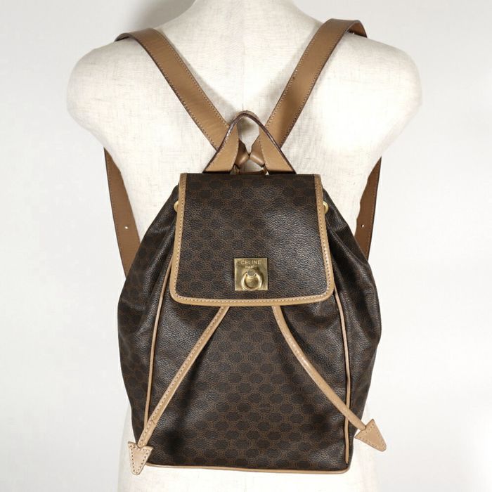 Celine Celine Macadam rucksack daypack M16 PVC x leather tea ladies ...
