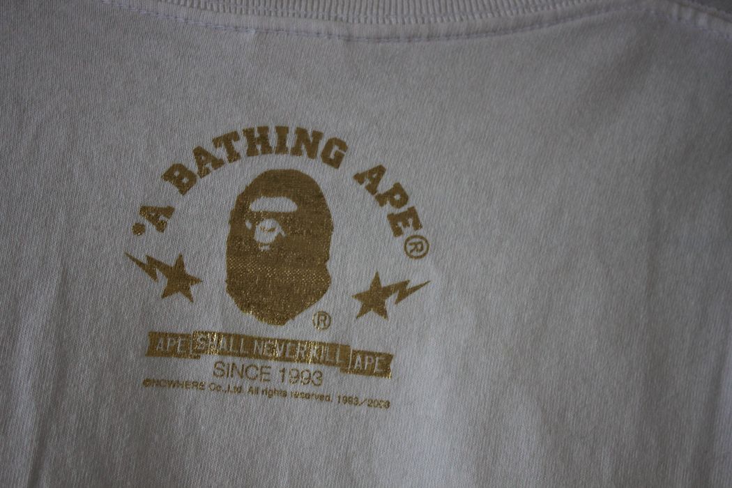 Bape Gold Foil Logo Tee | Grailed