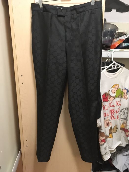 Gucci Black Gucci Monogram Pants | Grailed