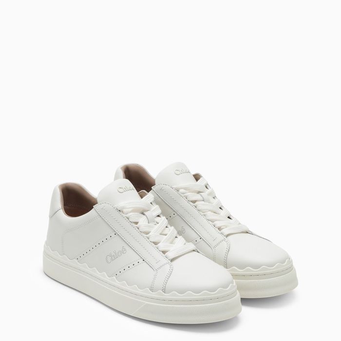 Chloe Chloe Low White Leather Trainer | Grailed
