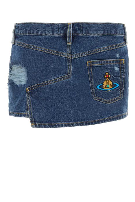 Vivienne Westwood Denim Crewe Foam Miniskirt Grailed