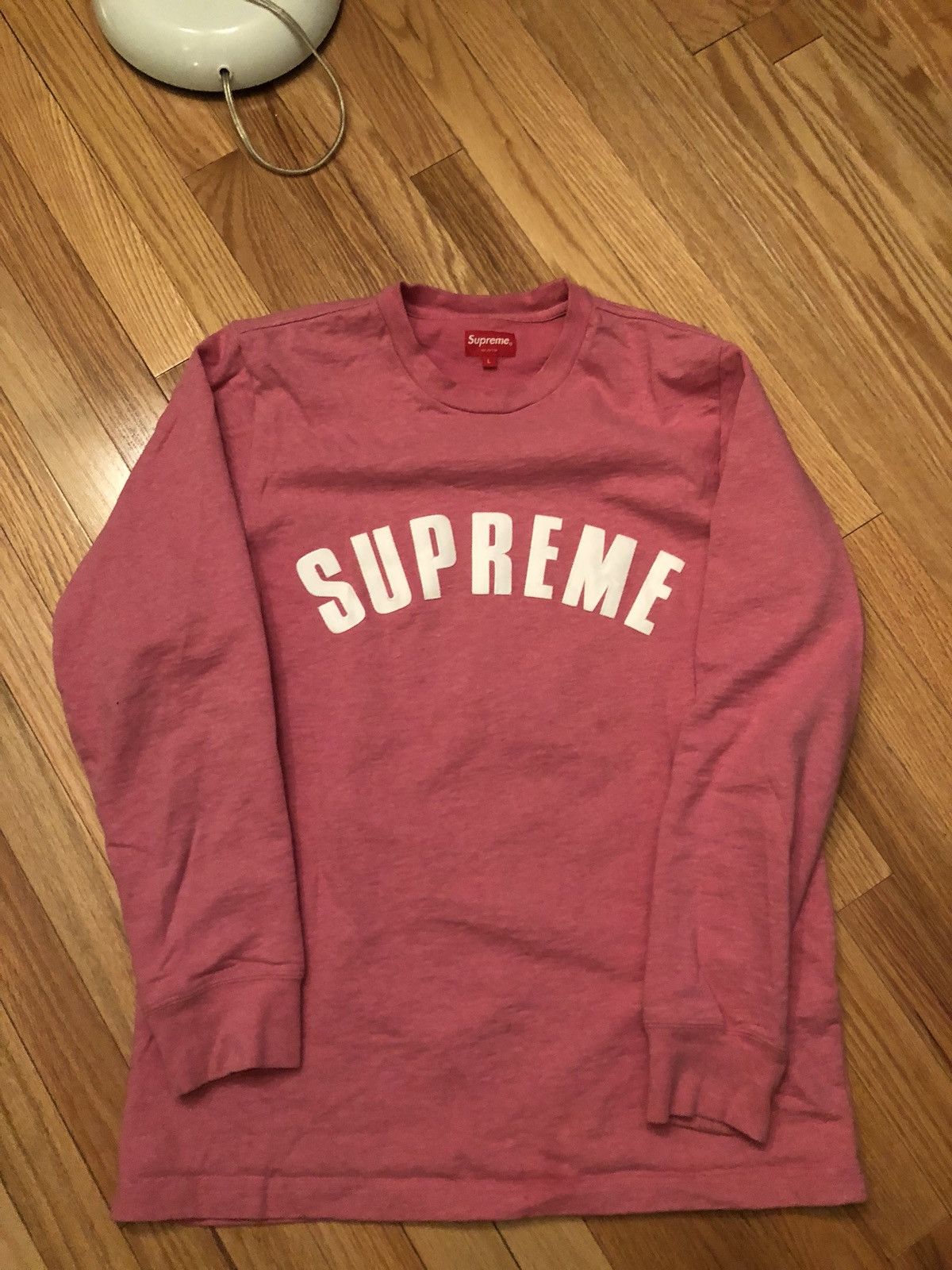 Supreme Pink Arc Logo Long Sleeve | Grailed