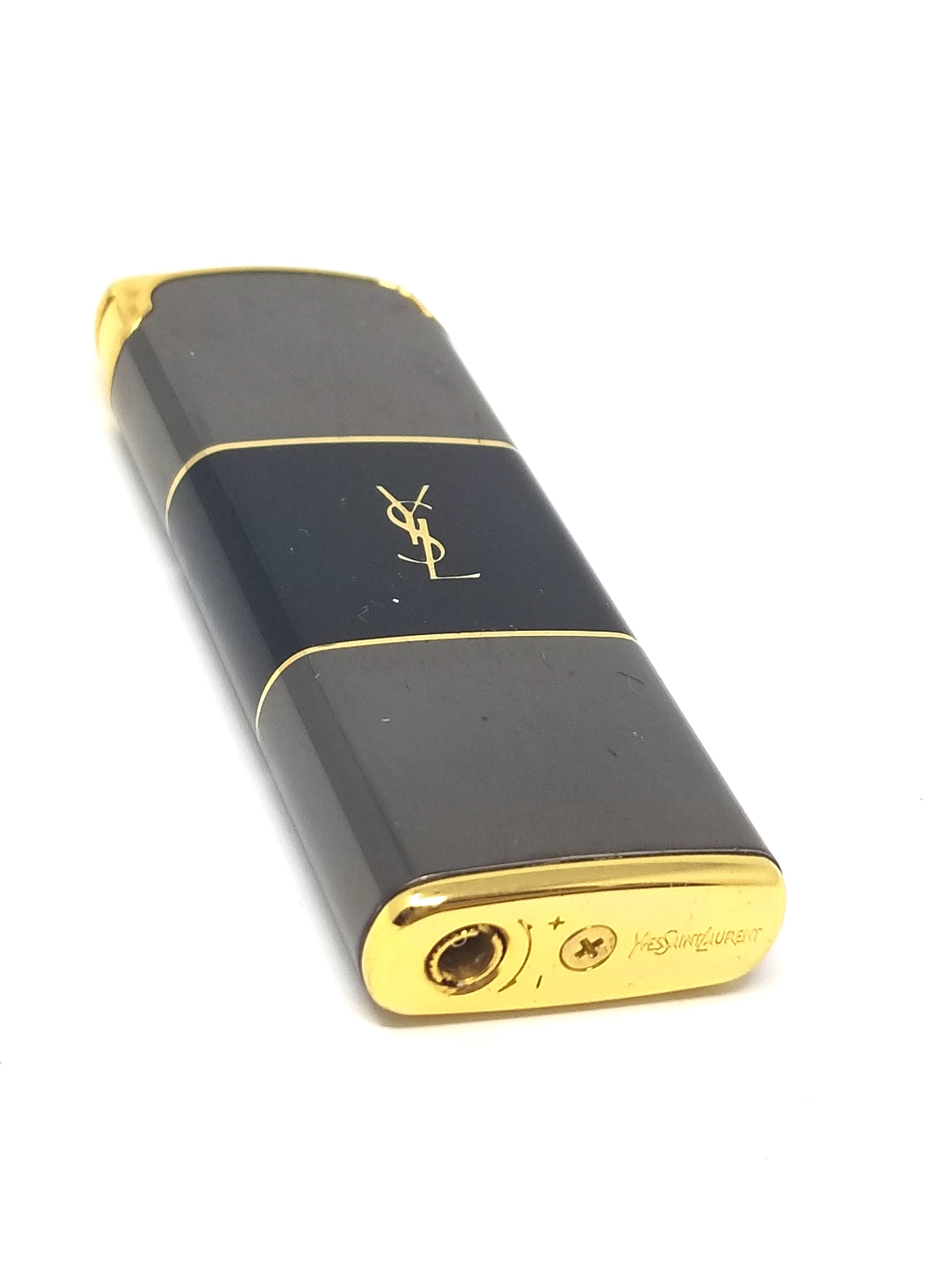 Saint Laurent Paris Logo lighter with gold plating | Grailed