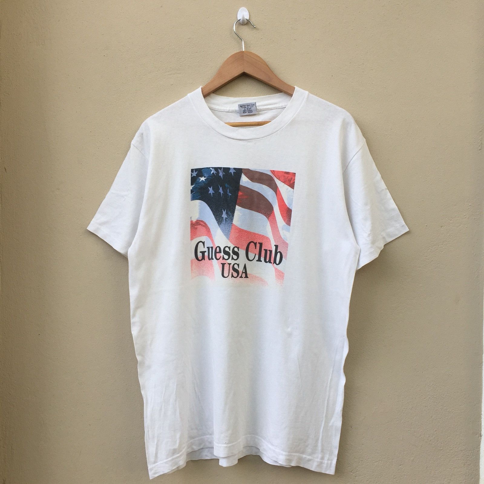 Guess ‼️FINAL DROP‼️RARE!!! Vintage Guess Club USA Tshirt America Flag ...