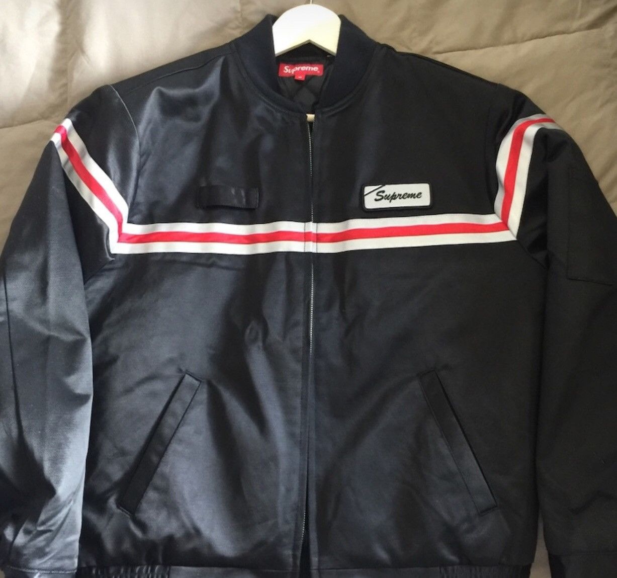 Supreme Reflective Stripe Work Jacket | Grailed