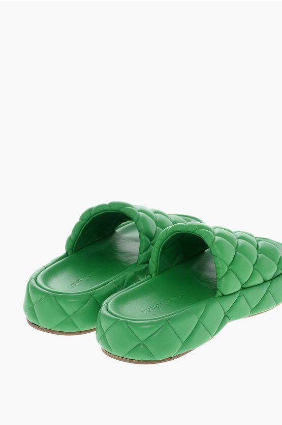 Bottega Veneta Leather Quilted Slides | Grailed