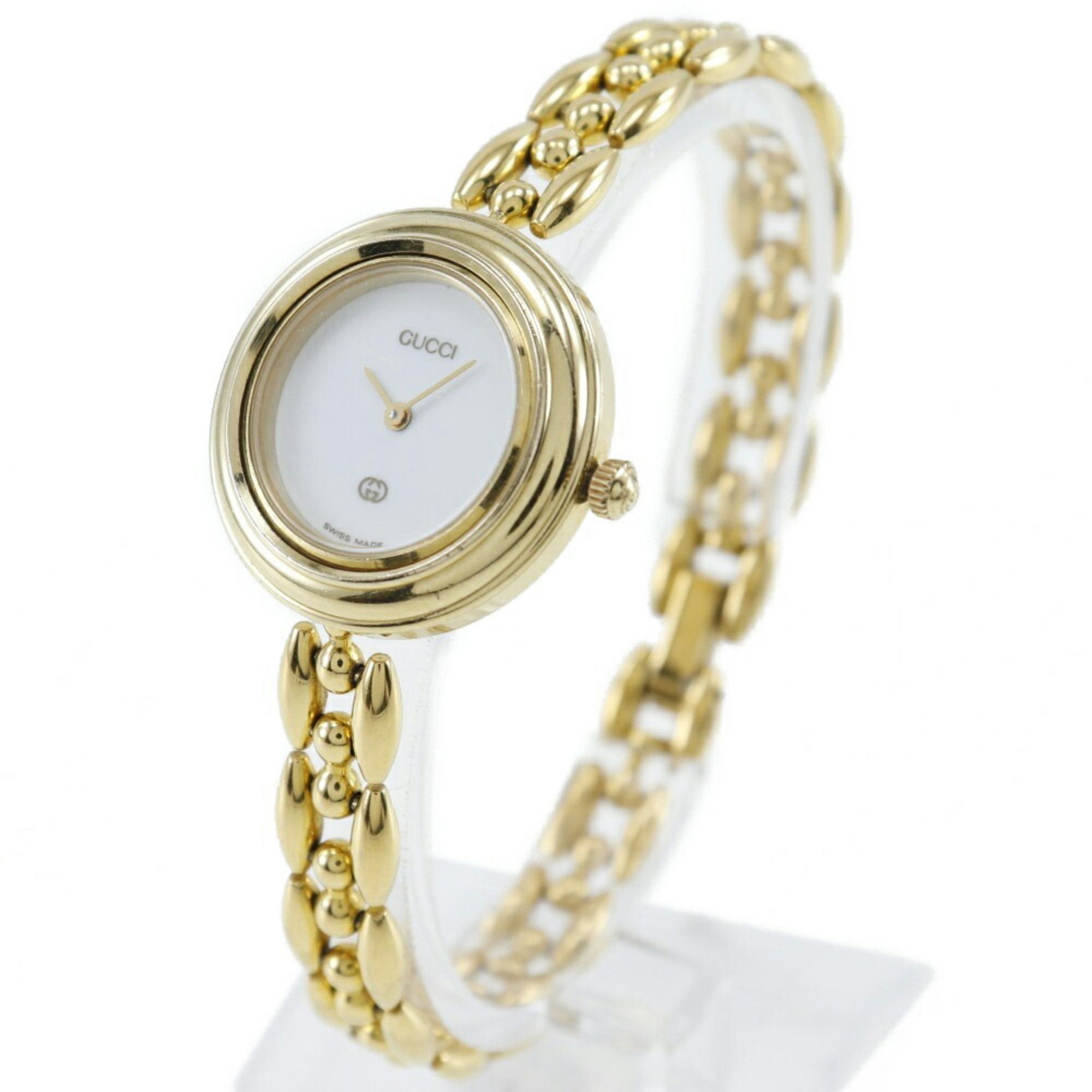 Gucci GUCCI Change Bezel Watch 1100-L Gold Plated Swiss Made Quartz ...