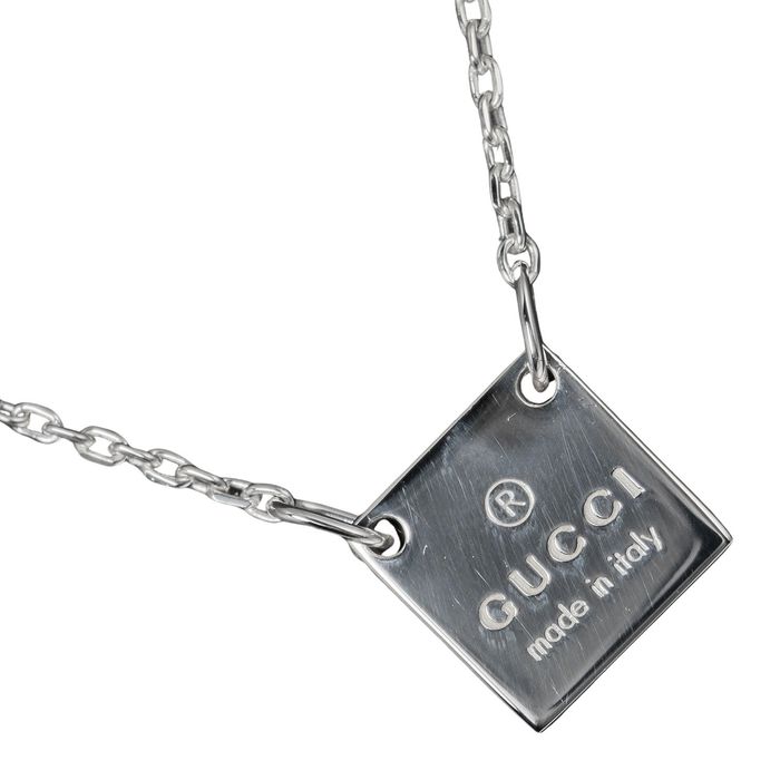 Gucci Gucci Logo Plate necklace | Grailed