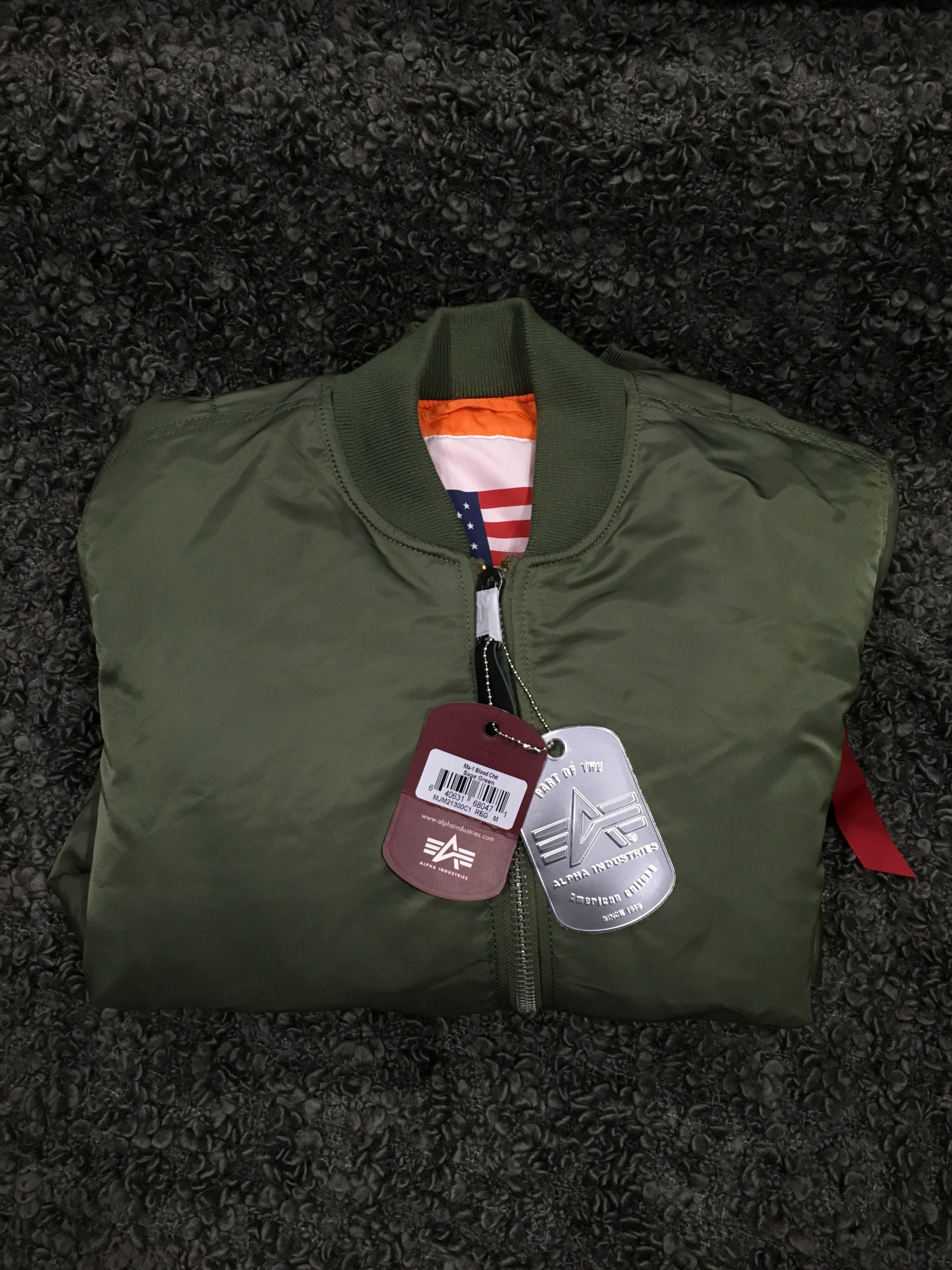 Alpha Industries MA-1 Blood Chit Jacket | Grailed