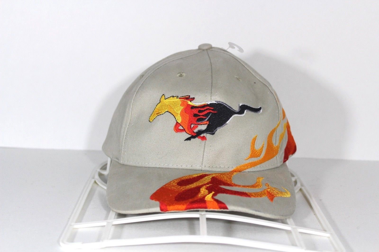 Vintage Vintage 90s New FORD MUSTANG Flames Horse Adjustable Cotton Dad ...