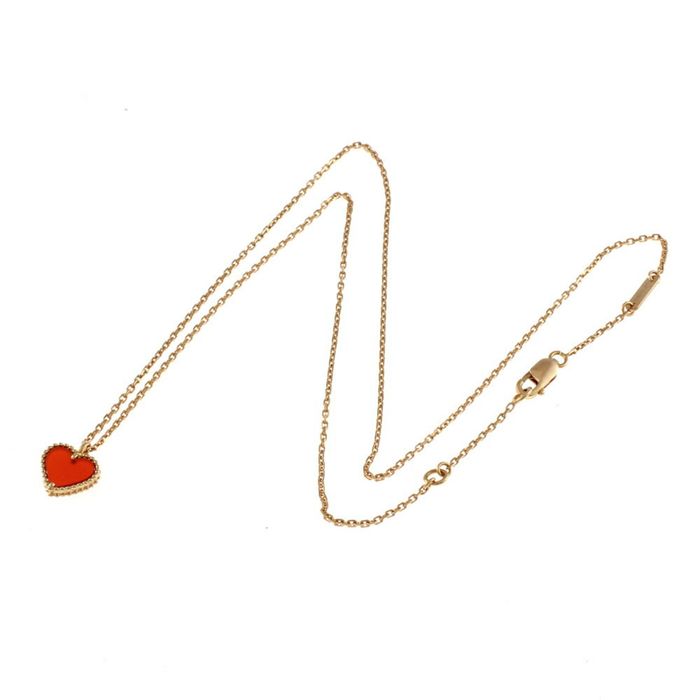 Van Cleef & Arpels Van Cleef & Arpels Sweet Alhambra Heart Necklace 18K ...