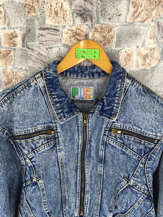 Denim Jacket Batwing Denim Jacket Cropped Medium Women Vintage Jeans 90 ...