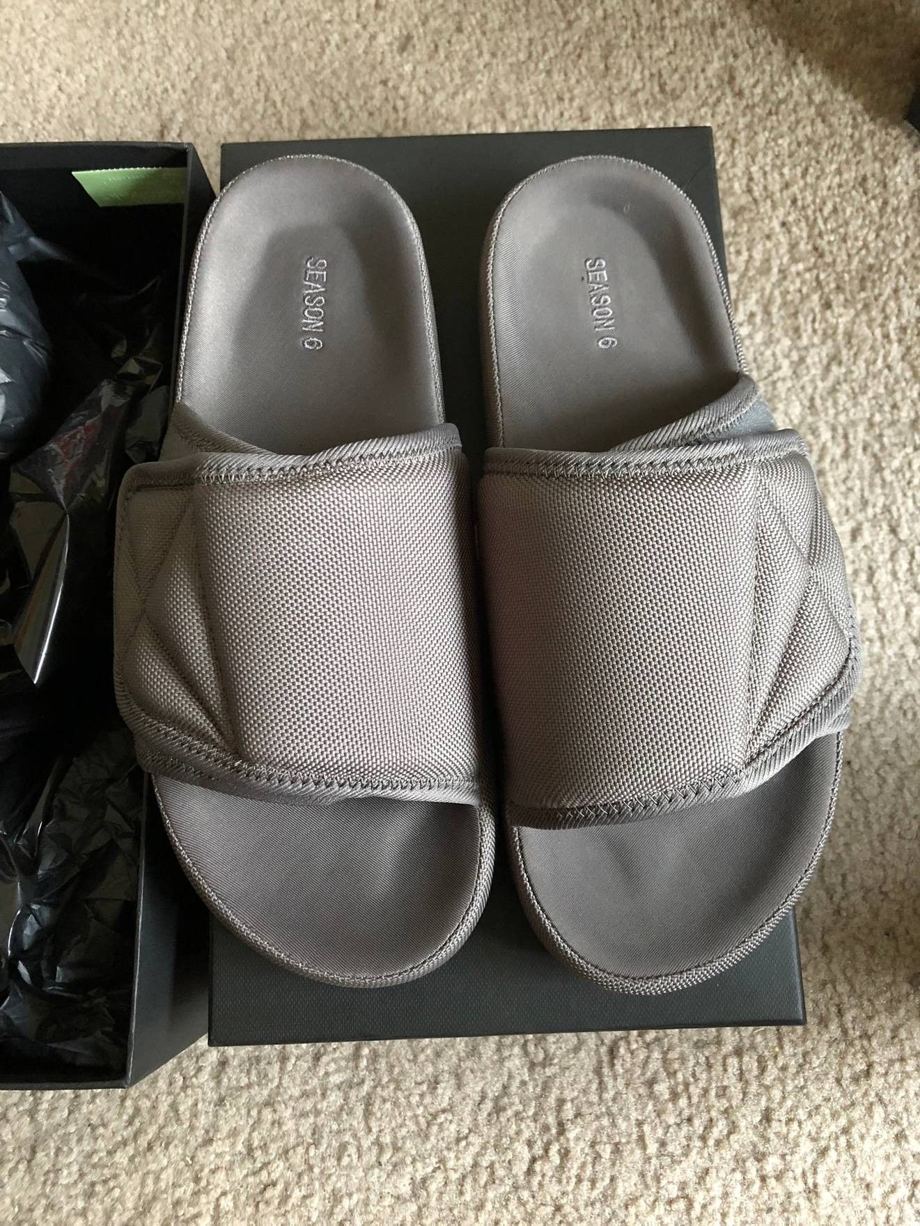 Yeezy Season Season 6 Slide Graphite | Grailed
