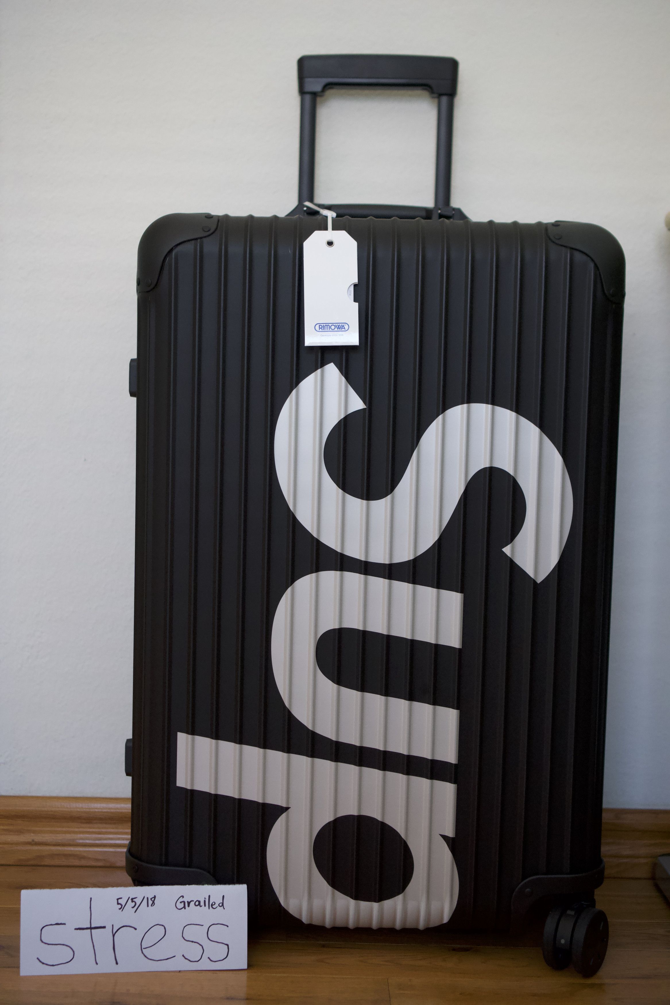 Rimowa × Supreme Supreme x Rimowa 82L Black Topas Multiwheel Suitcase ...