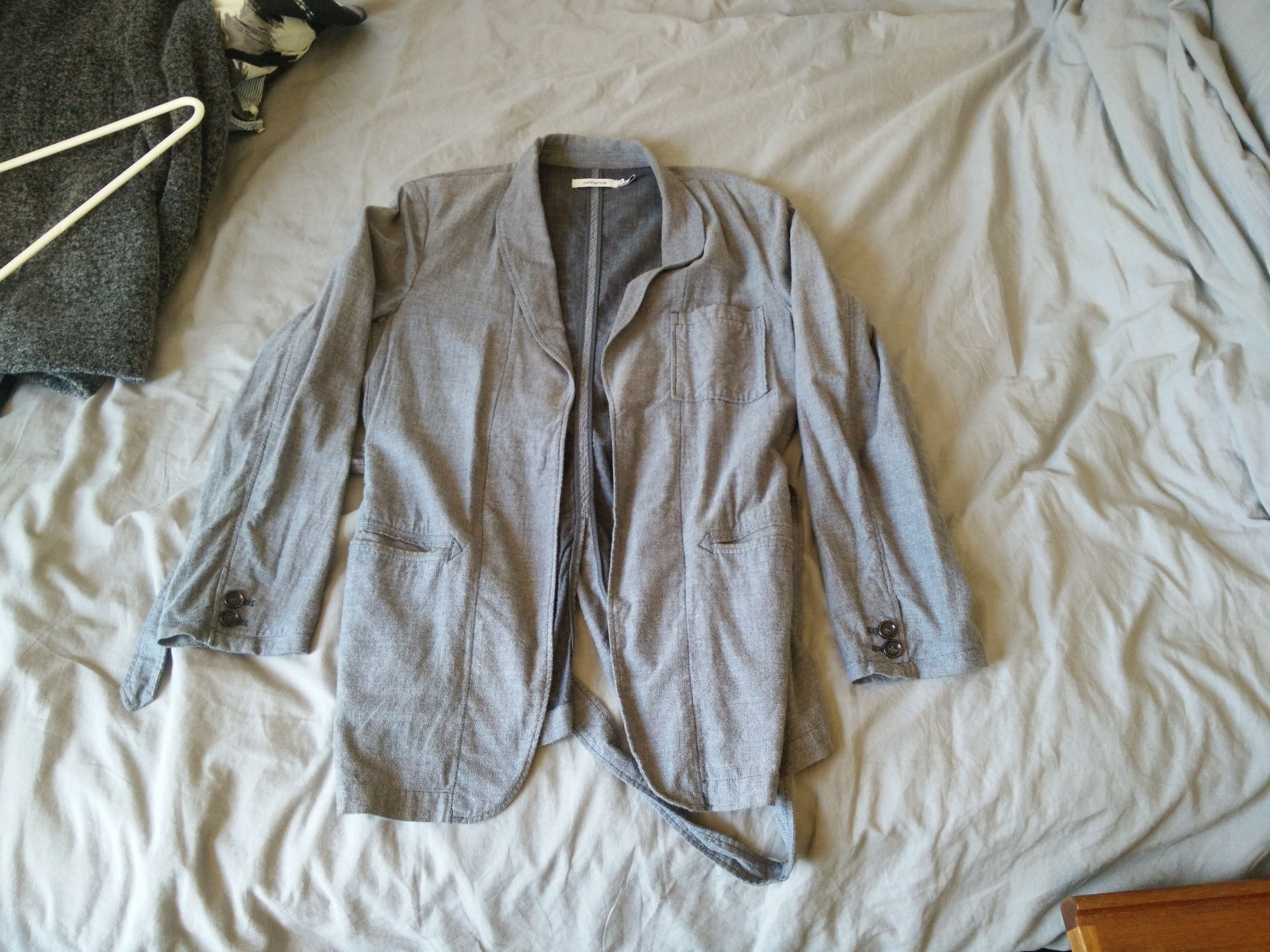 Nonnative Grey Cotton Herringbone Robe Jacket - 2 | Grailed