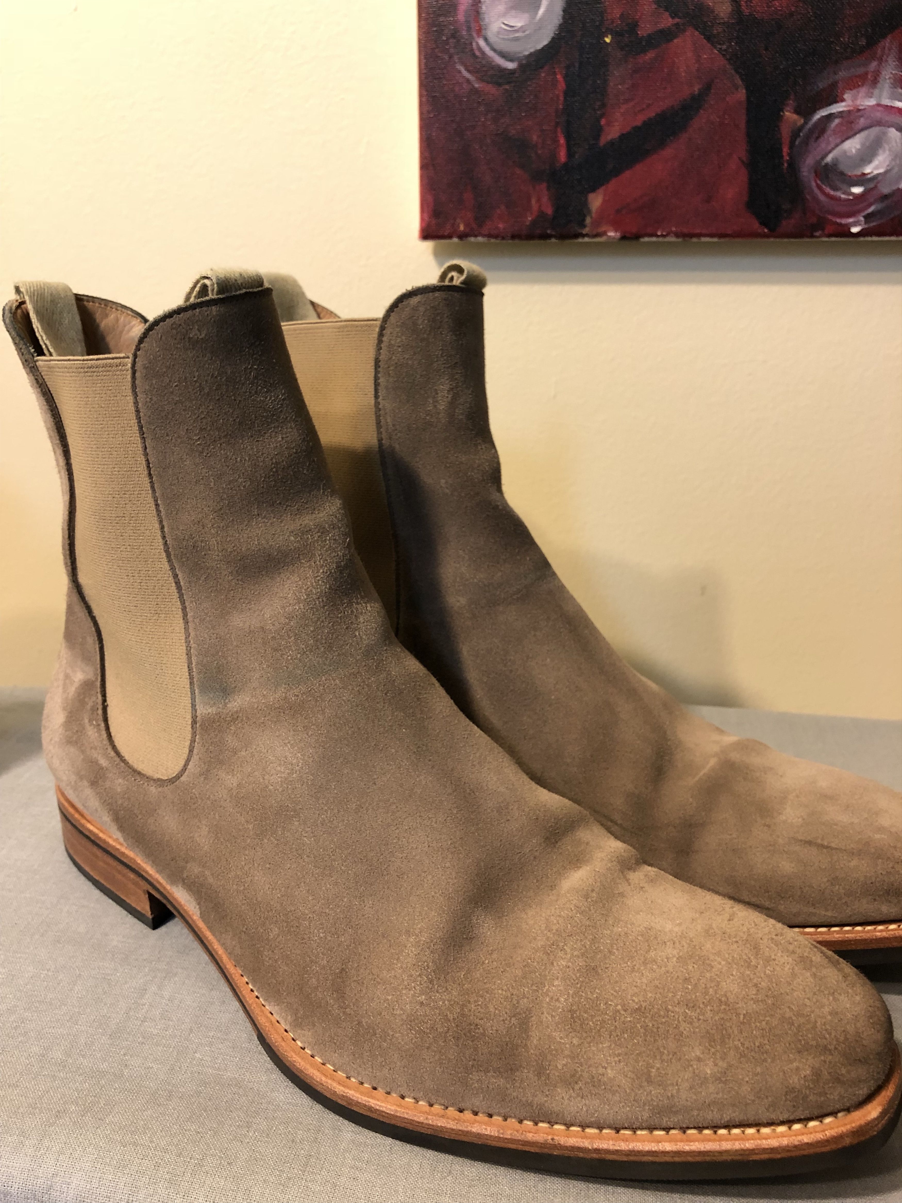 Carmina Carmina x GYW Sand Suede Chelsea Boot | Grailed
