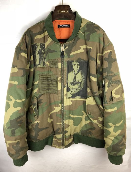 Raf Simons AW 2001 Riot! Riot! Riot! Patched Bomber | Grailed
