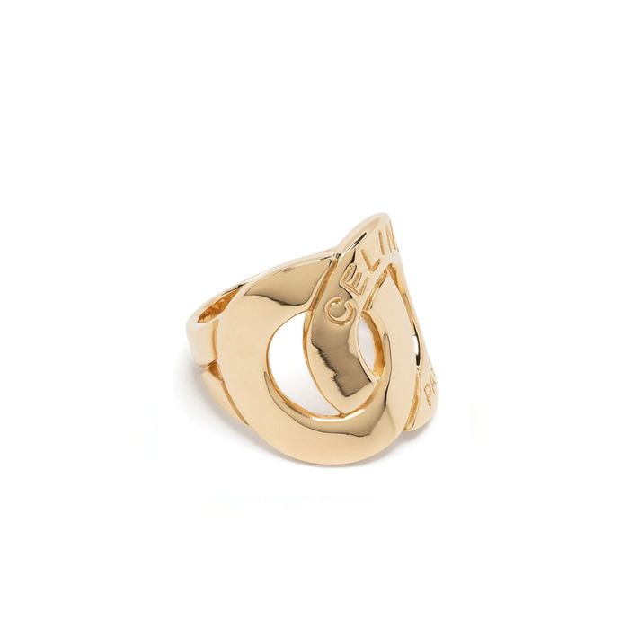 Celine CELINE 18k Gold Interlocking Circle Ring | Grailed