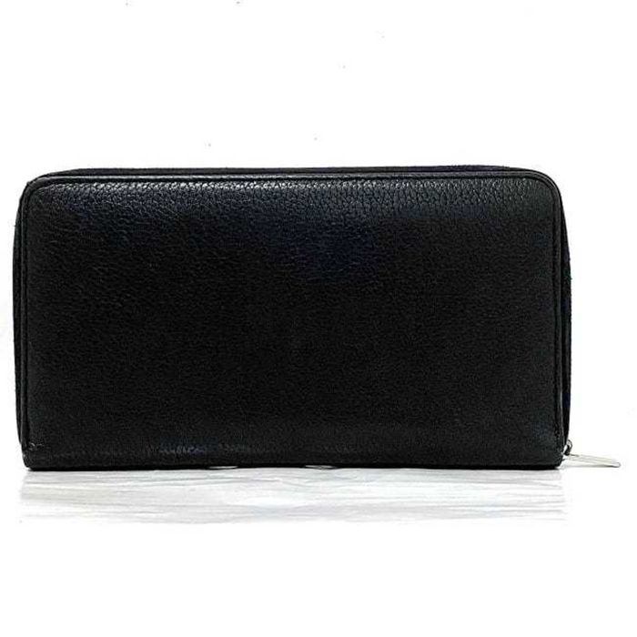 Celine CELINE long wallet large zip multifunction black yellow silver ...