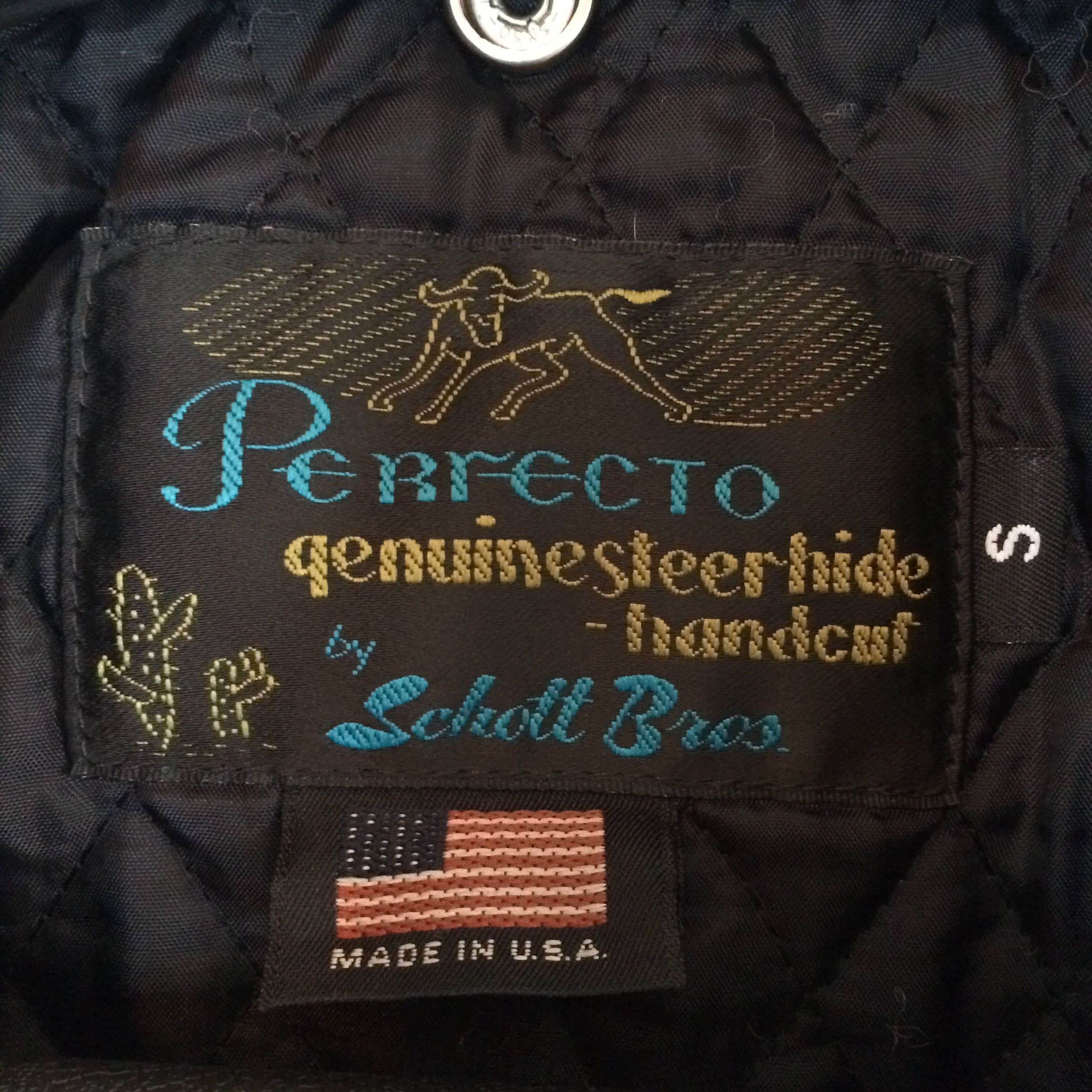 Schott 519 - Waxy Natural Black Cowhide 50's Perfecto Motorcycle ...