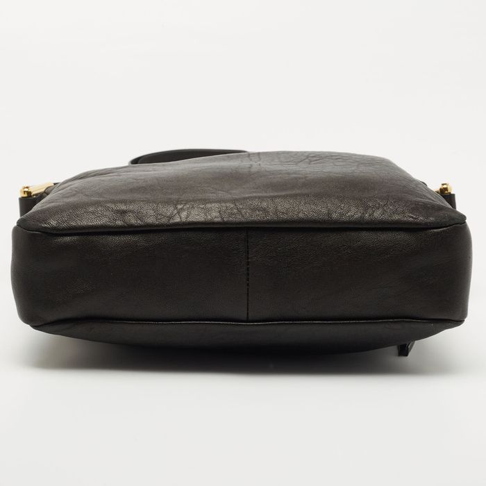 Chloe CHLOE Black Leather Zip Messenger Bag | Grailed