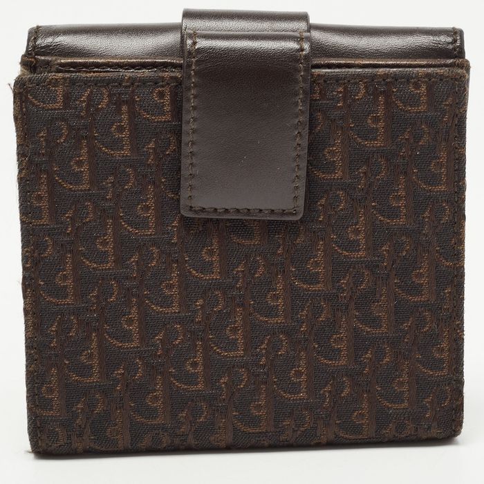 Dior DIOR Dark Brown Oblique Canvas and Leather Street Chic Compact ...