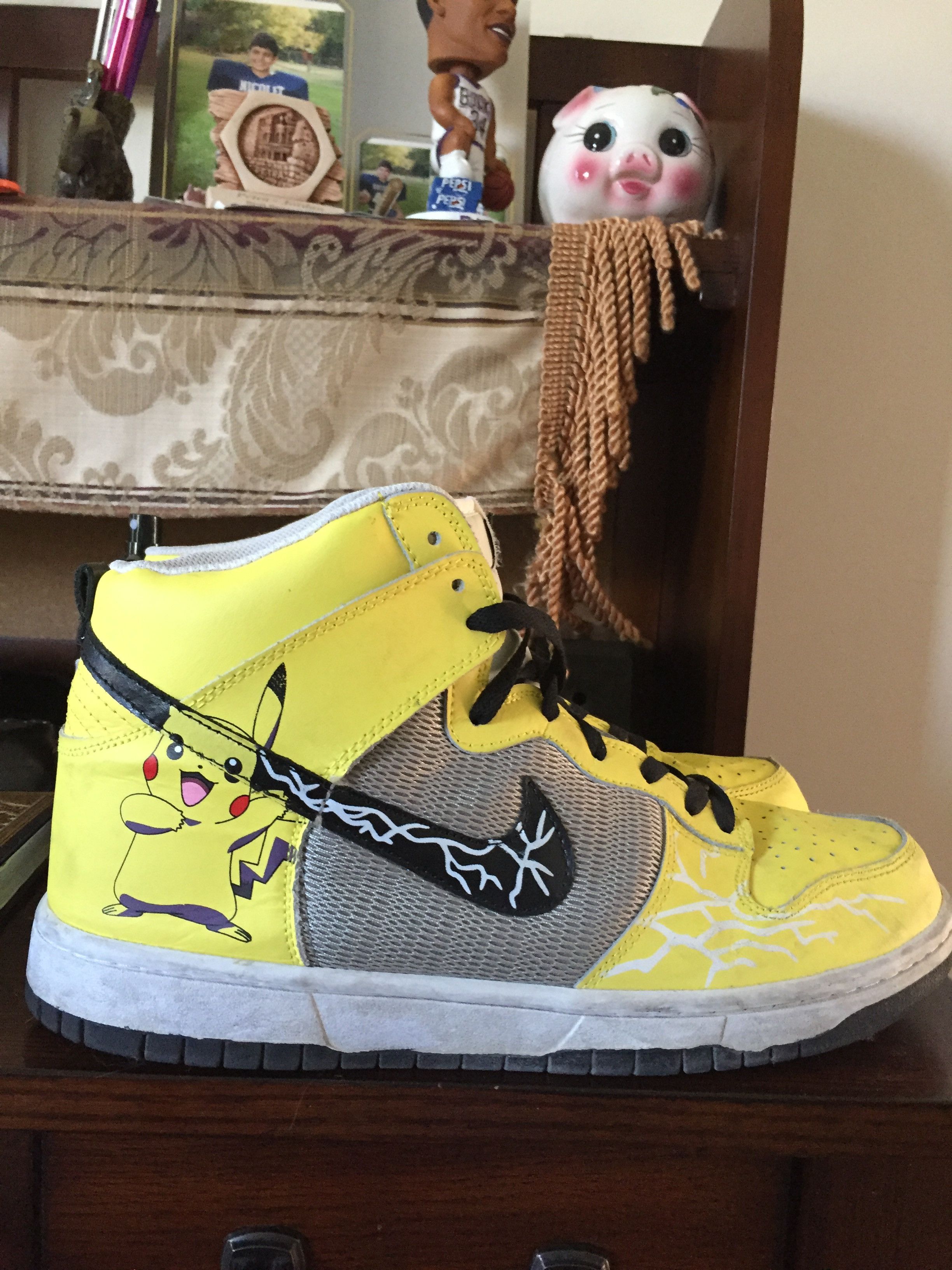 Nike Custom Nike Dunks Pikachu Pokemon | Grailed
