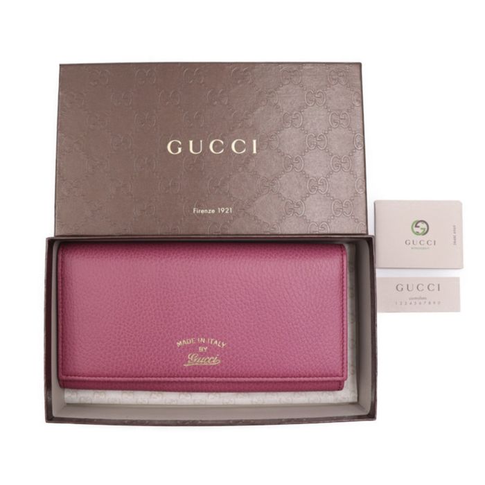 Gucci GUCCI Swing Continental Wallet Bifold 354498 Leather Purple Smoke ...