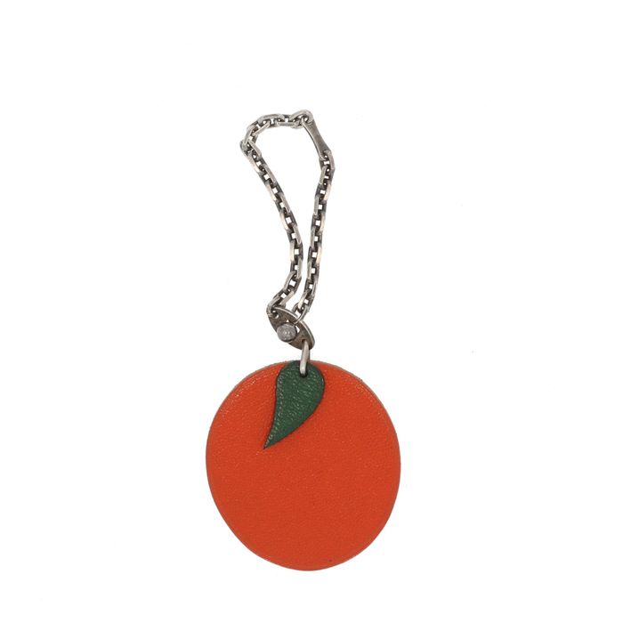 Hermes HERMES Keychain in Orange Leather | Grailed
