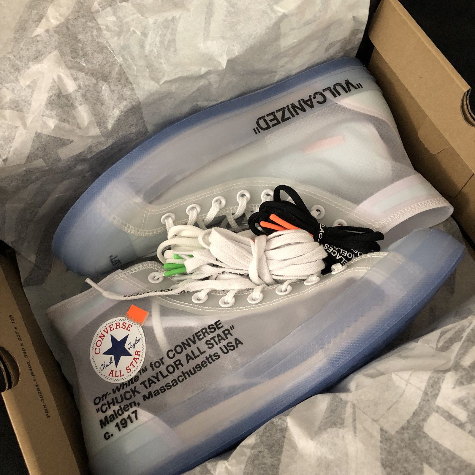 Converse × Nike × Off-White Off-White x Converse x Nike “Vulcanized” Hi ...