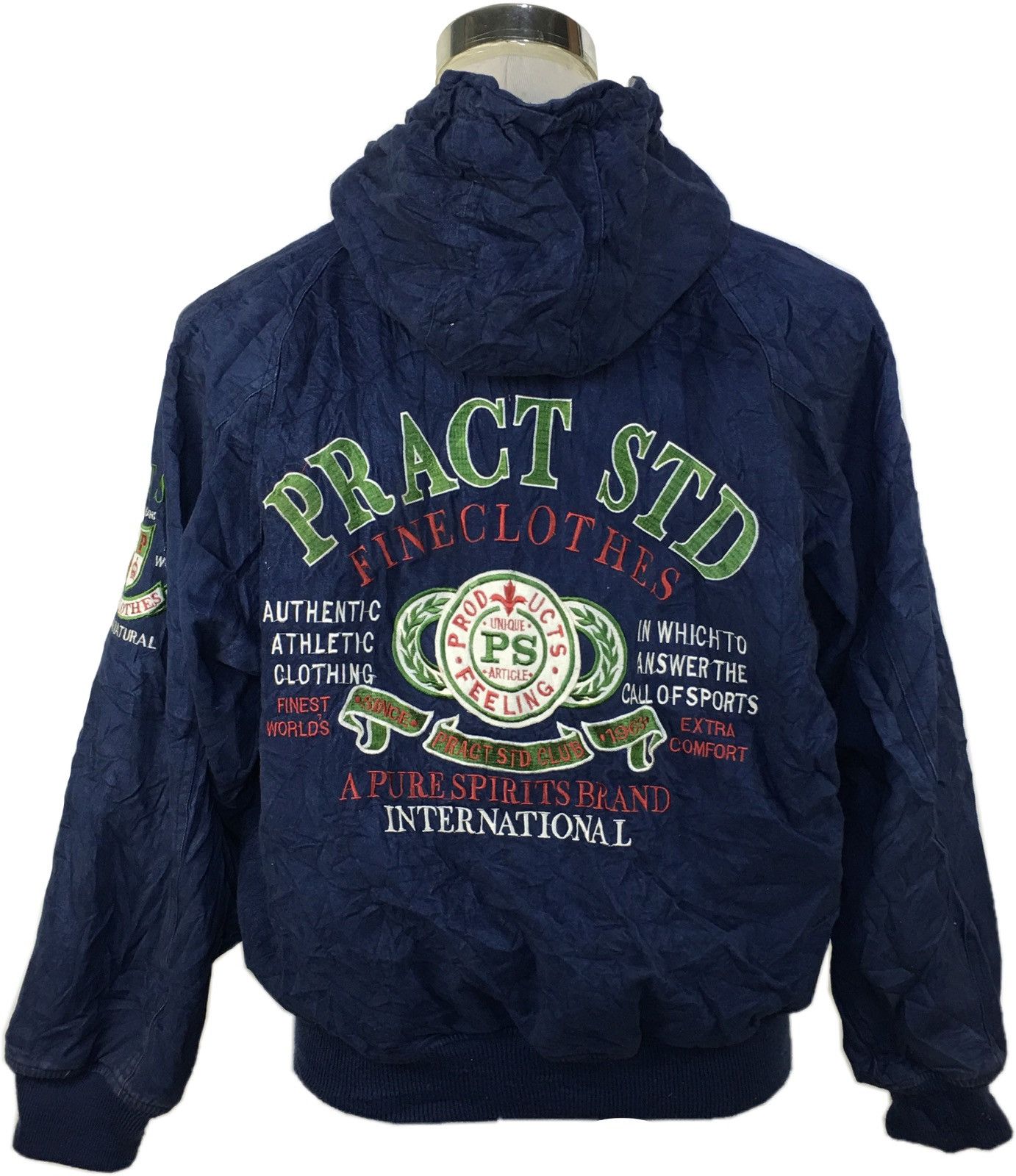 Designer × Vintage PRACT STUDIO Vintage Bomber Reversible Hoody Jacket ...