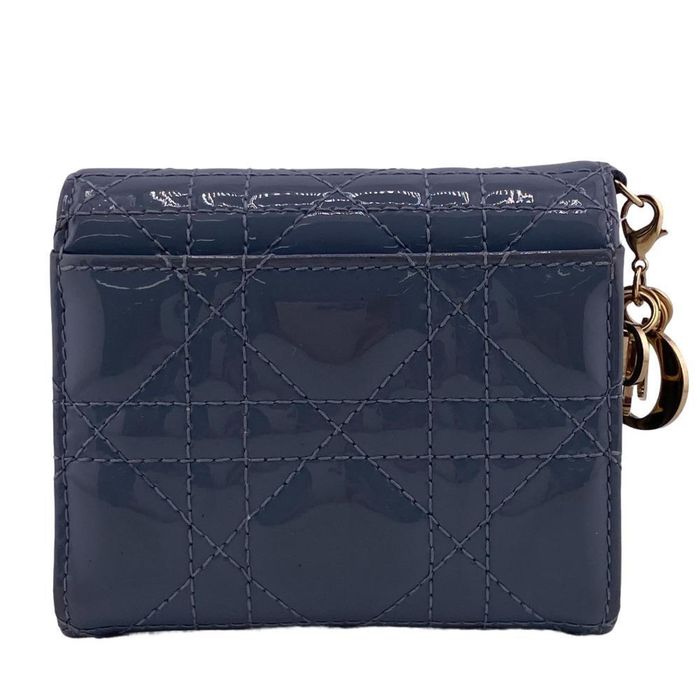 Dior Christian Dior Trifold Wallet Blue Ladies | Grailed