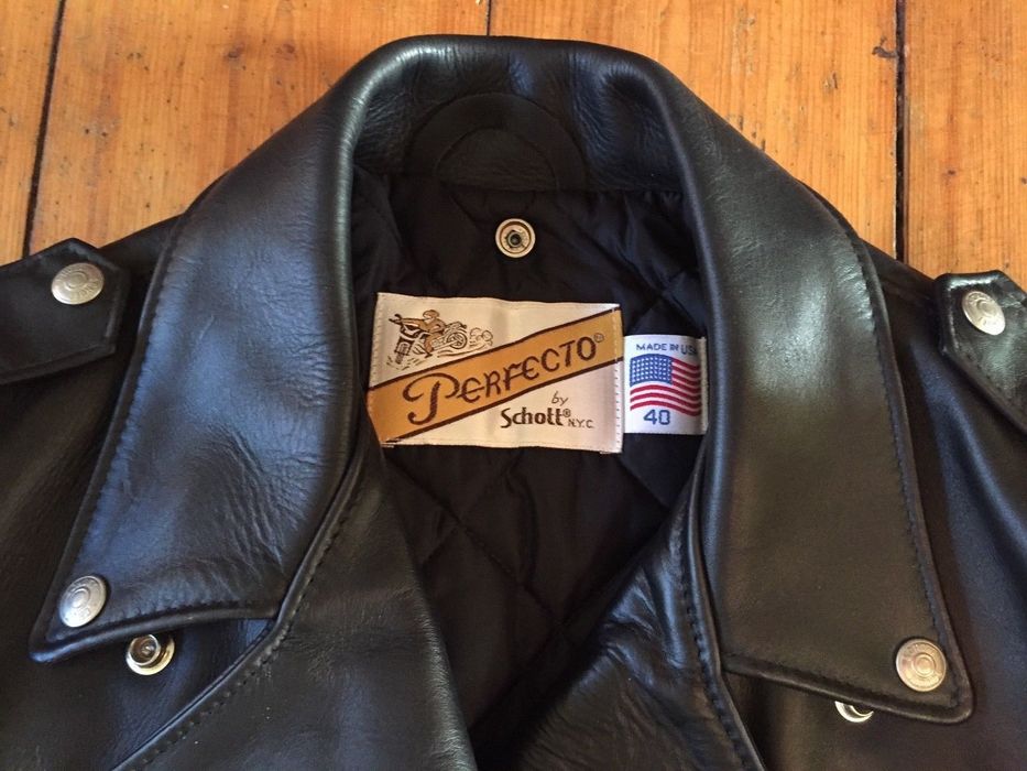 Schott Perfecto 118 handpainted on the back | Grailed