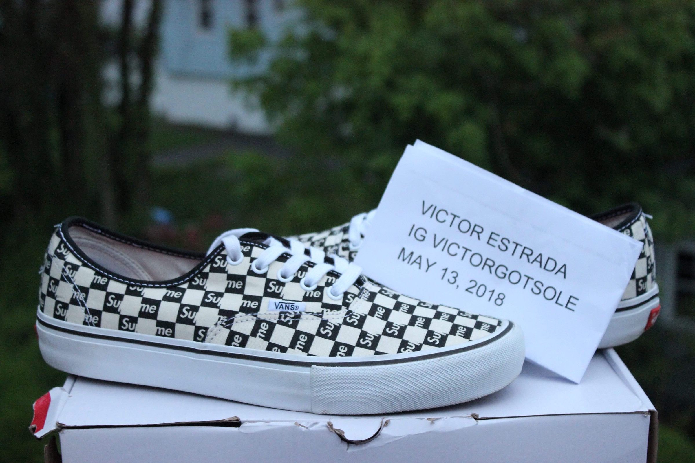 Supreme × Vans Supreme Vans Checkered Authentic Era | Grailed