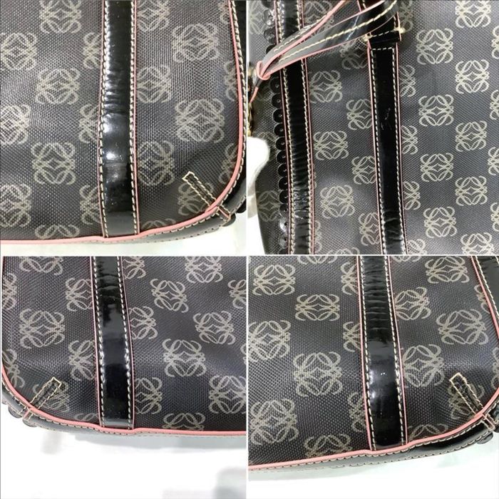 Loewe LOEWE Anagram PVC & Enamel Ribbon Tote Bag Black x Pink | Grailed