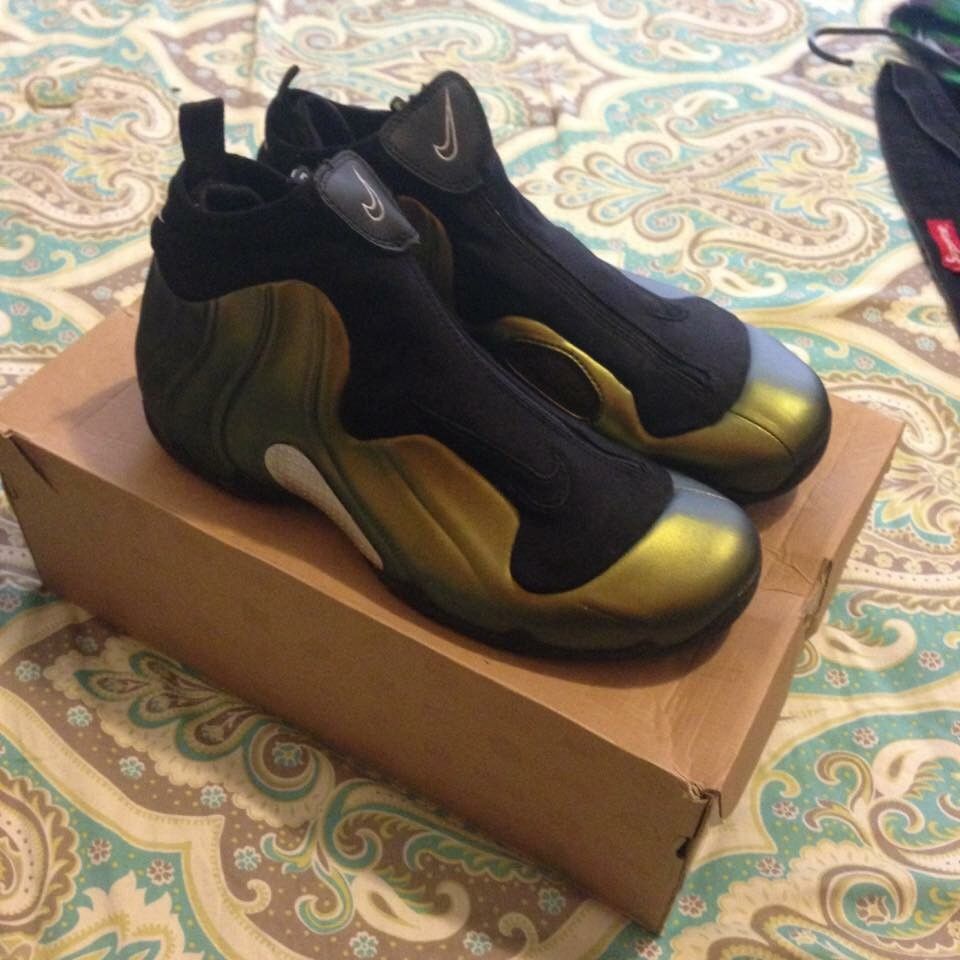 Nike Air Flightposite - (Green Goblin)/Metallic Gold | Grailed