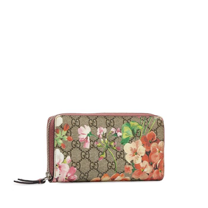 Gucci GUCCI GG Supreme Blooms Zip Around Long Wallet Long Wallets | Grailed