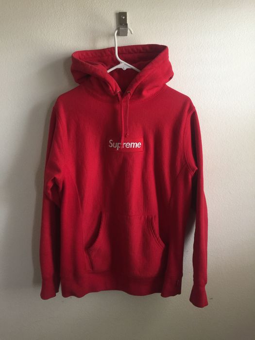 Supreme Red Box Logo Hoodie | Grailed
