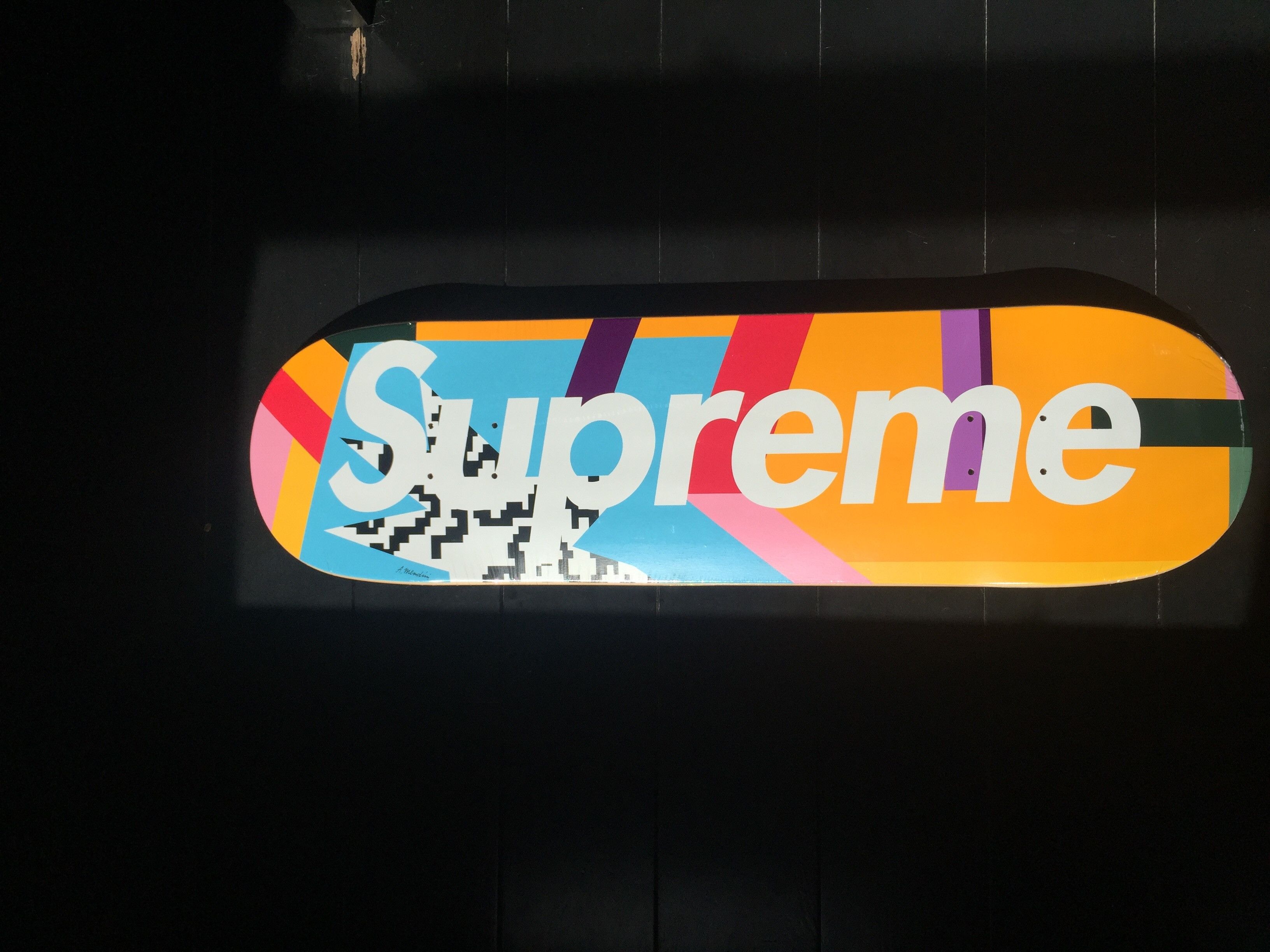 Supreme Mendini Skateboard Deck Blue and Yellow Colorway | Grailed