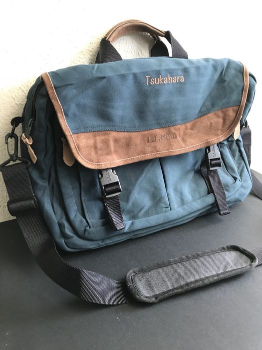 L.L. Bean LL BEAN Hunter Green Nylon Shoulder Strap Soft Laptop ...