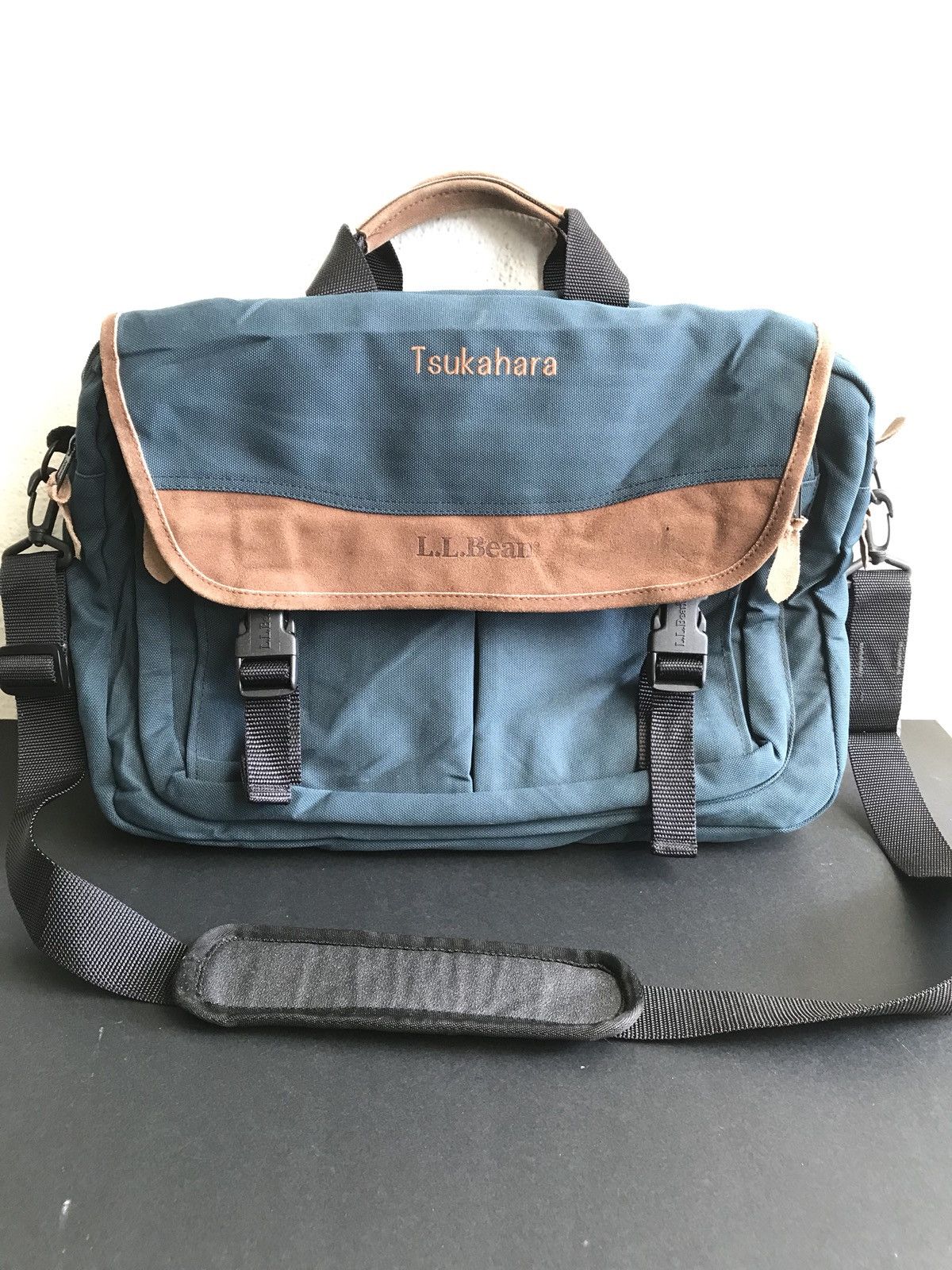 L.L. Bean LL BEAN Hunter Green Nylon Shoulder Strap Soft Laptop ...