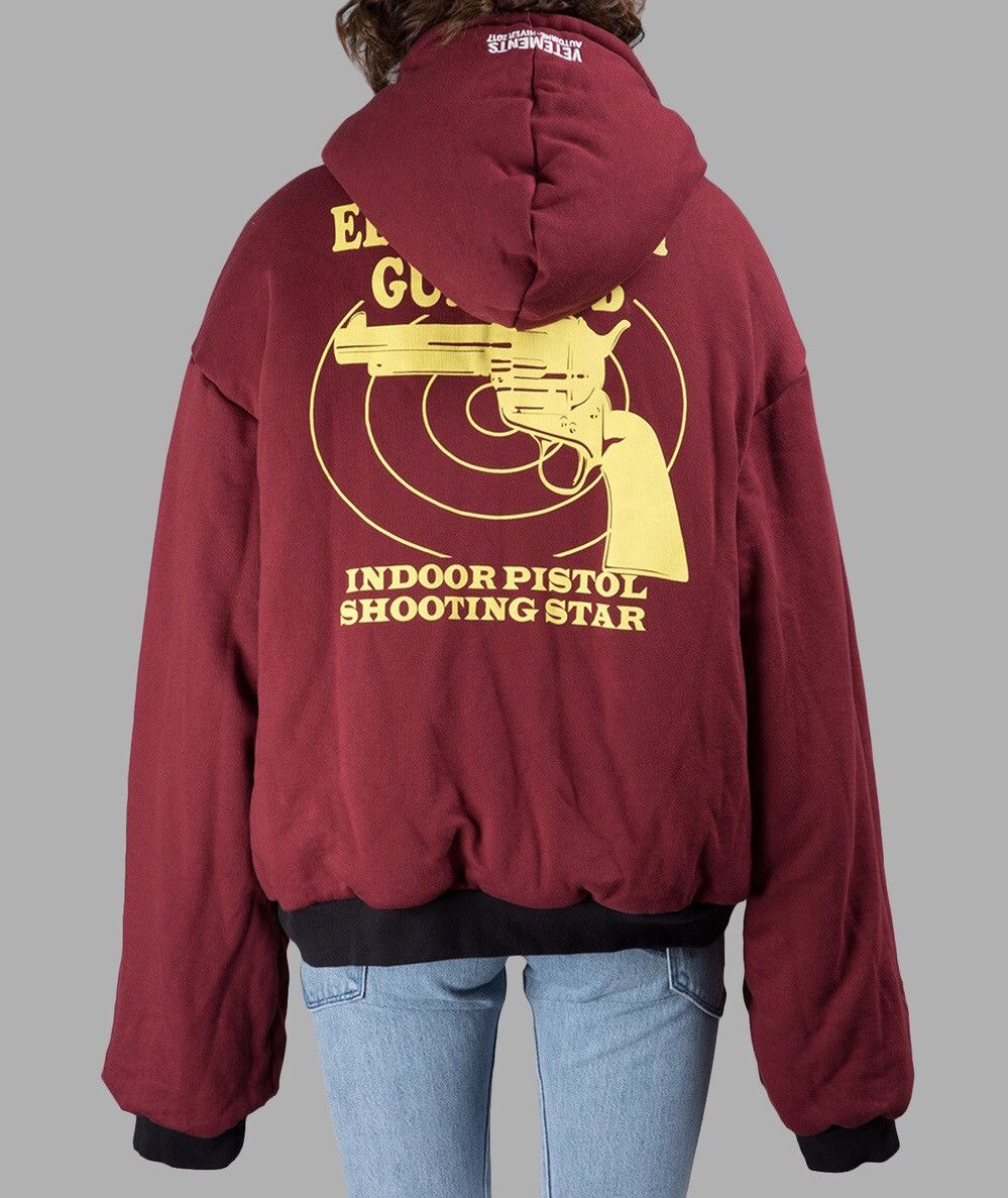 Vetements Reversible Hoodie Jacket Black Gun club 2017 | Grailed