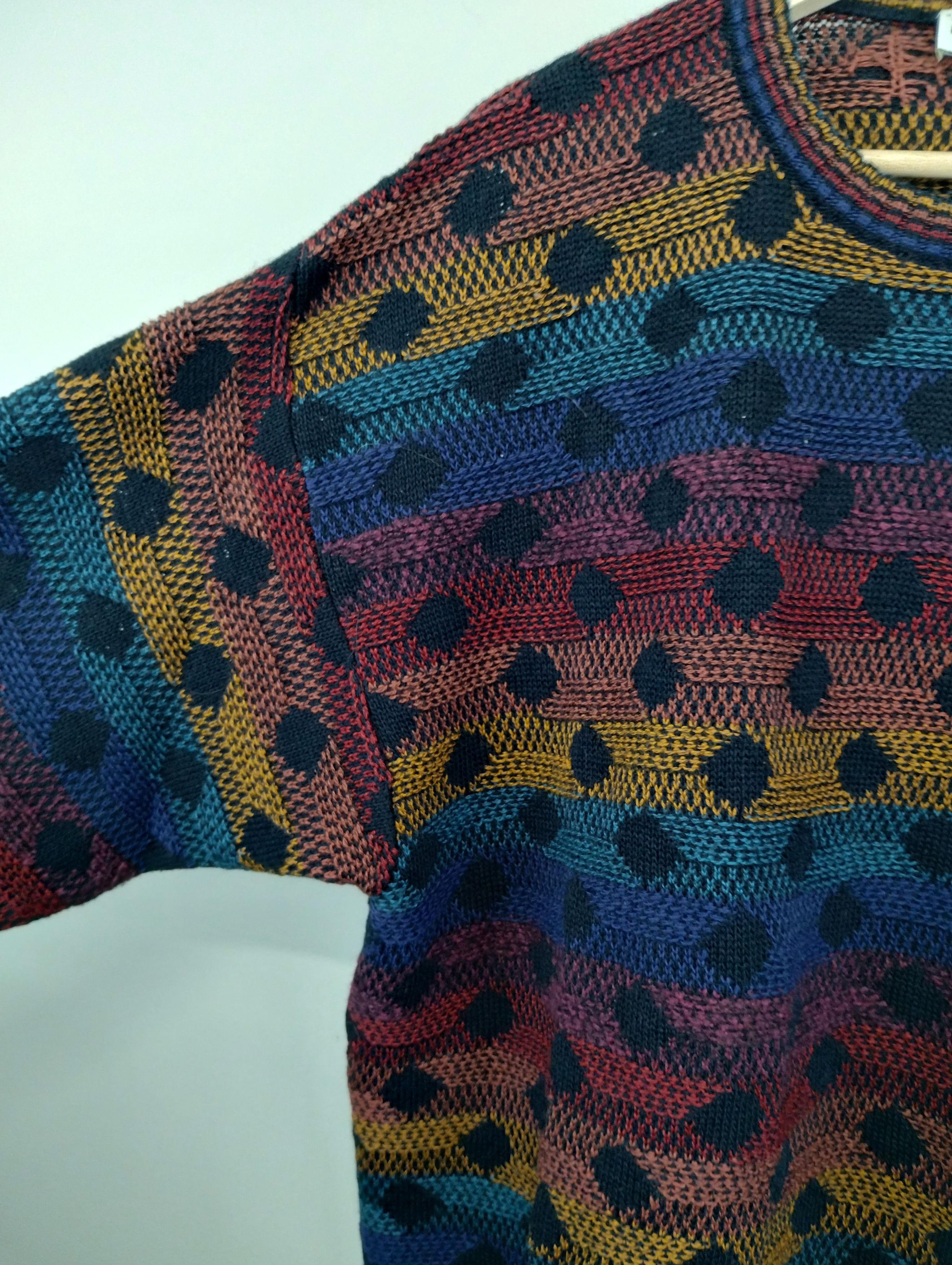 Coloured Cable Knit Sweater × Streetwear × Vintage Vintage Norm ...