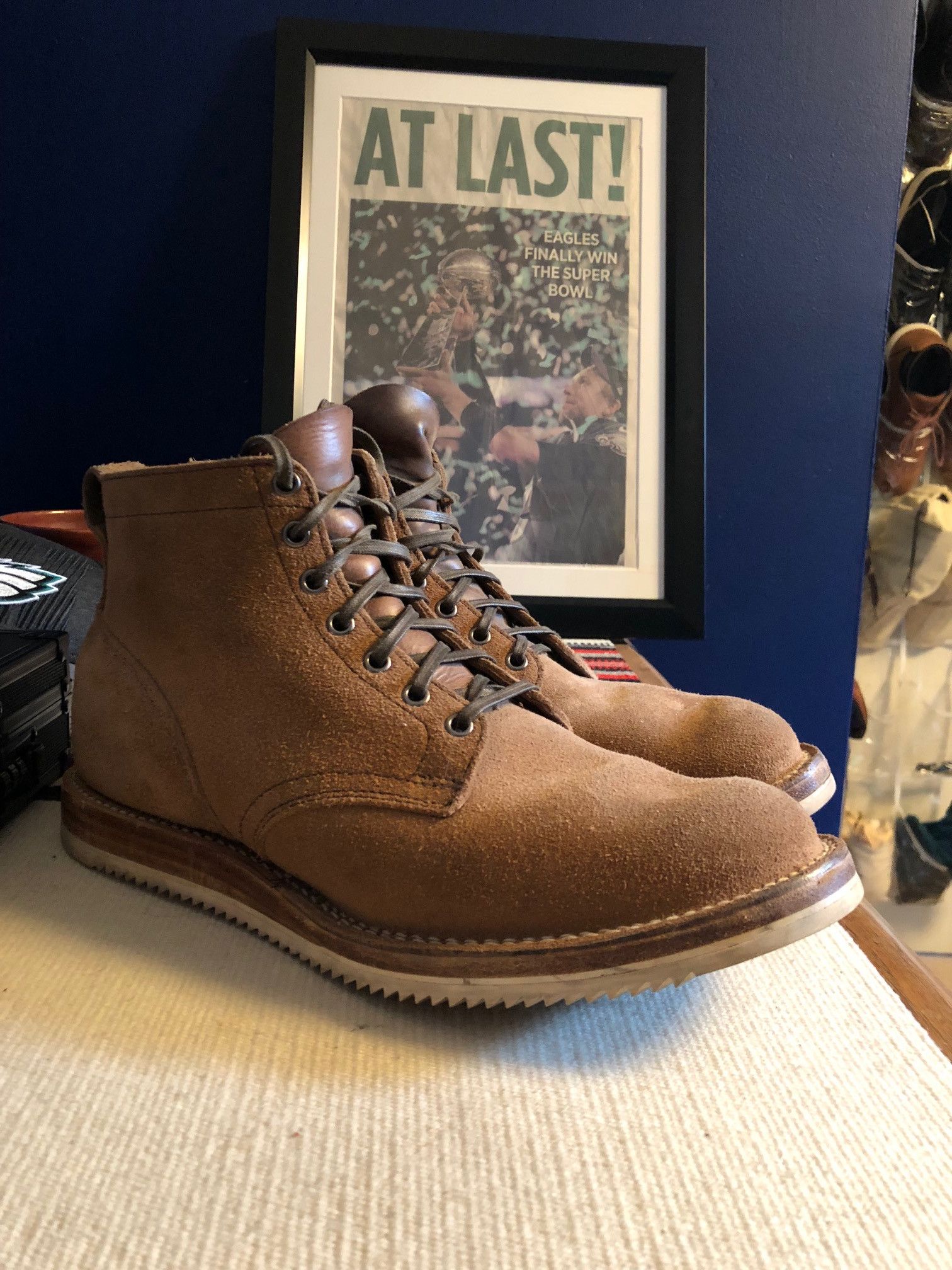 Viberg Viberg x 3sixteen Mini Ripple Service Boots Natural Roughout ...